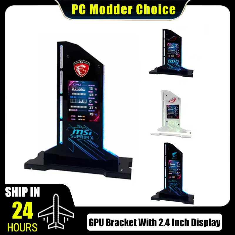 Computer Accessories RGB Vertical GPU Bracket ROG MSI Aorus With 2.4 ...