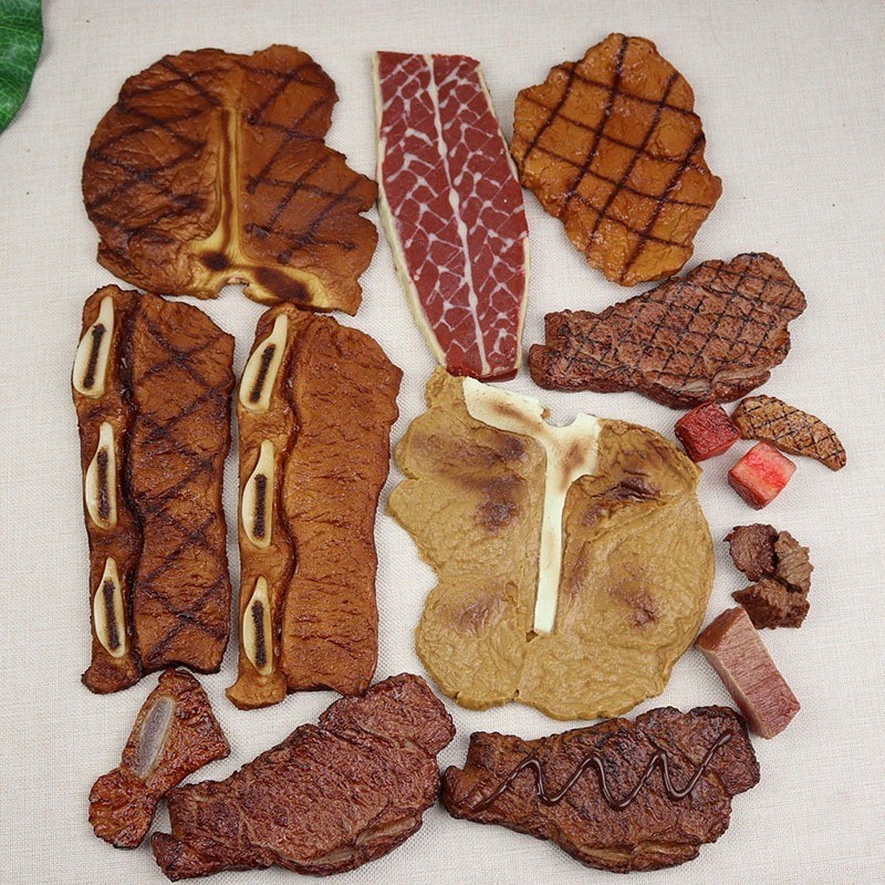 Artificial Beef Steak Model, Fake Beef Pork Belly Simulated PVC Food ...