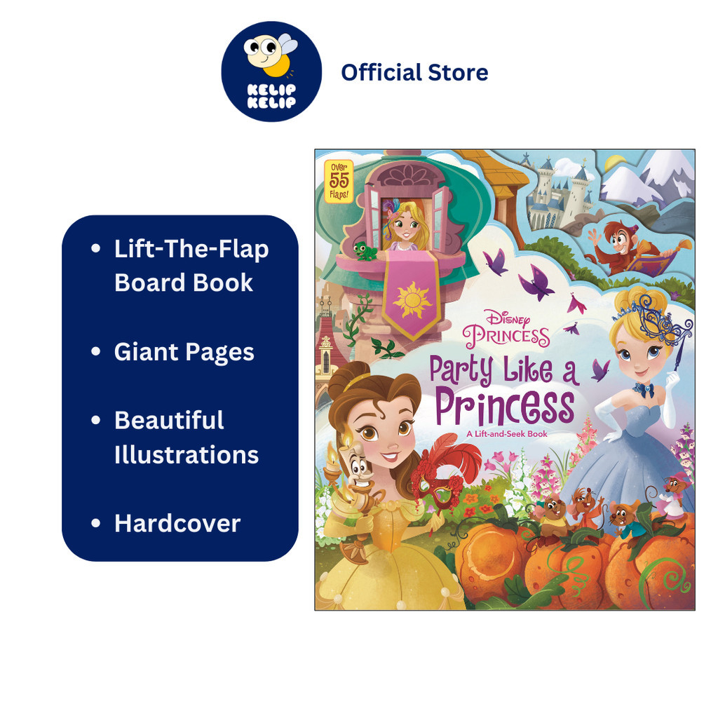 Disney Princess Board Book Storybook Lift The Flaps Party Like a ...
