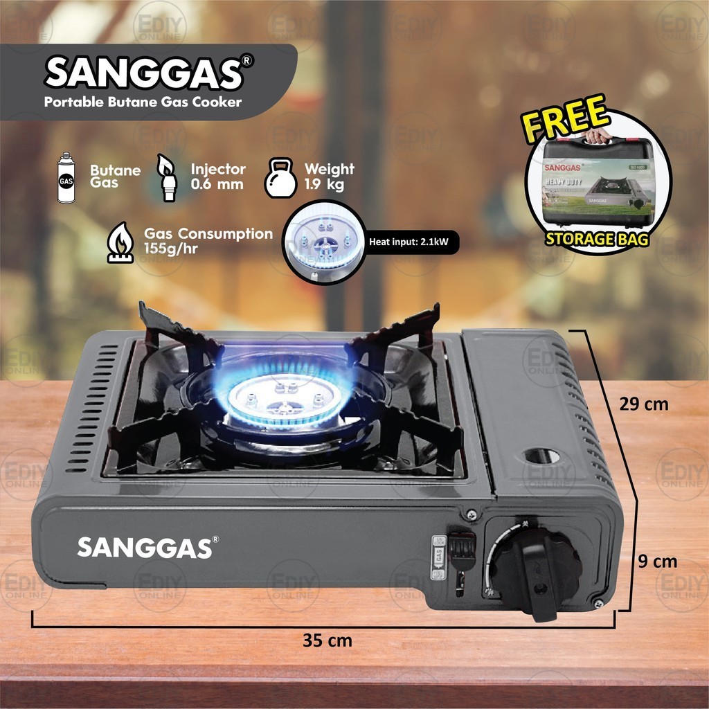 2100W Mini Powerful Portable Butane Gas Cooker Stove Masak Camping ...
