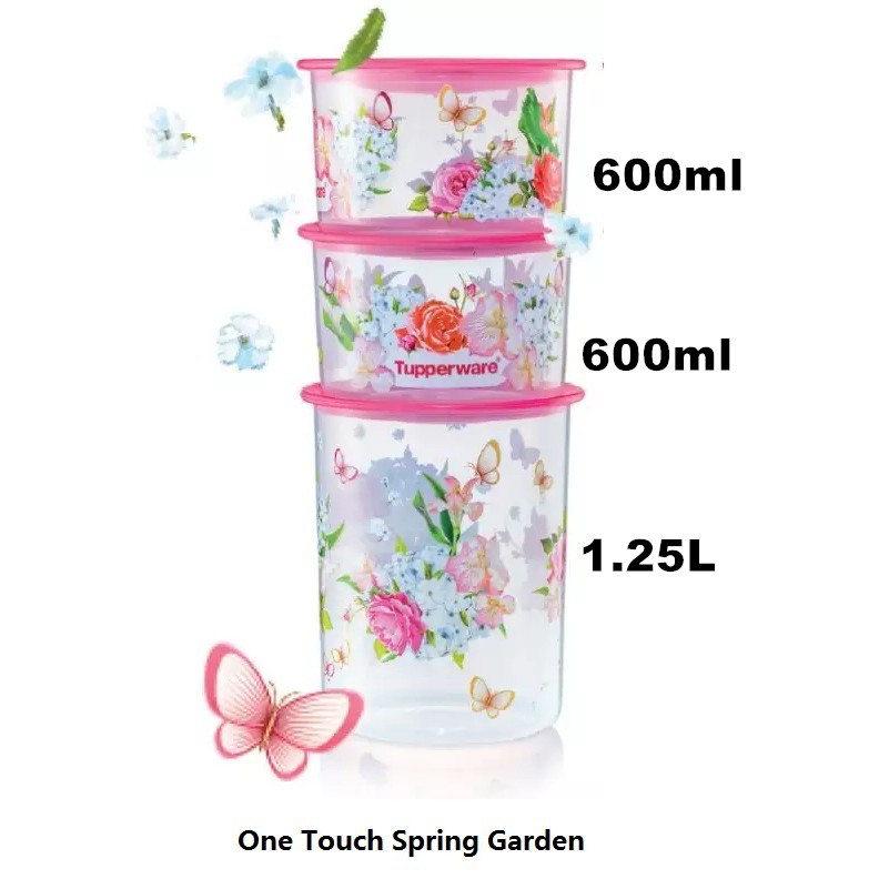 Tupperware-One Touch Spring Garden/ Bekas Kedap Udara/ Airtight Food Container/ Gula Tepung Kuih ...