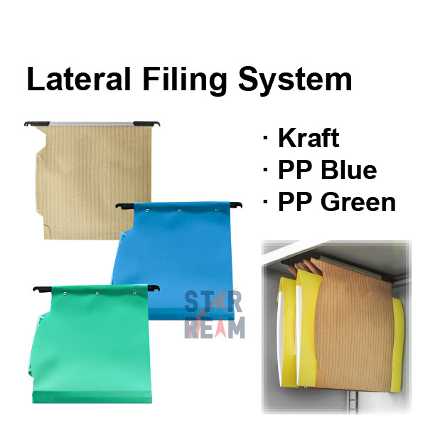 Snowdex Lateral Hanging Filing Pocket| Kraft, PP Plastic Blue, PP ...
