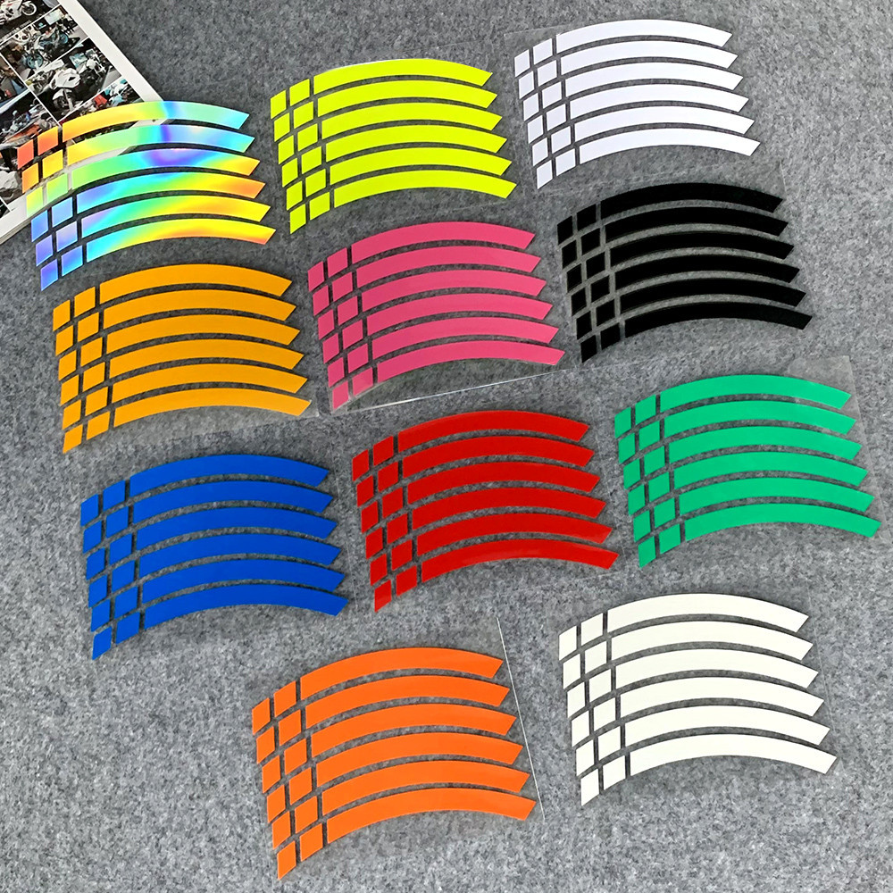 For Honda PCX 150 14'' Inches Motorcycle Wheel Stickers Reflective Rim ...