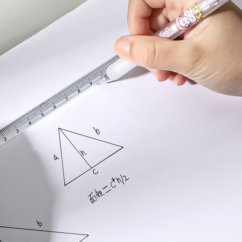 DC Non-Slip Transparent Drawing Measurement Ruler Three Side Scale ...