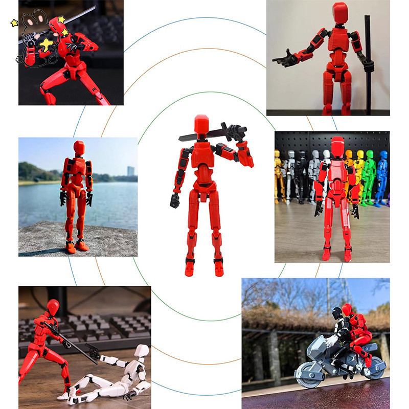 Lucky13 Action Figure Titan T13 Action Figure 3D Printed Multi-Jointed ...