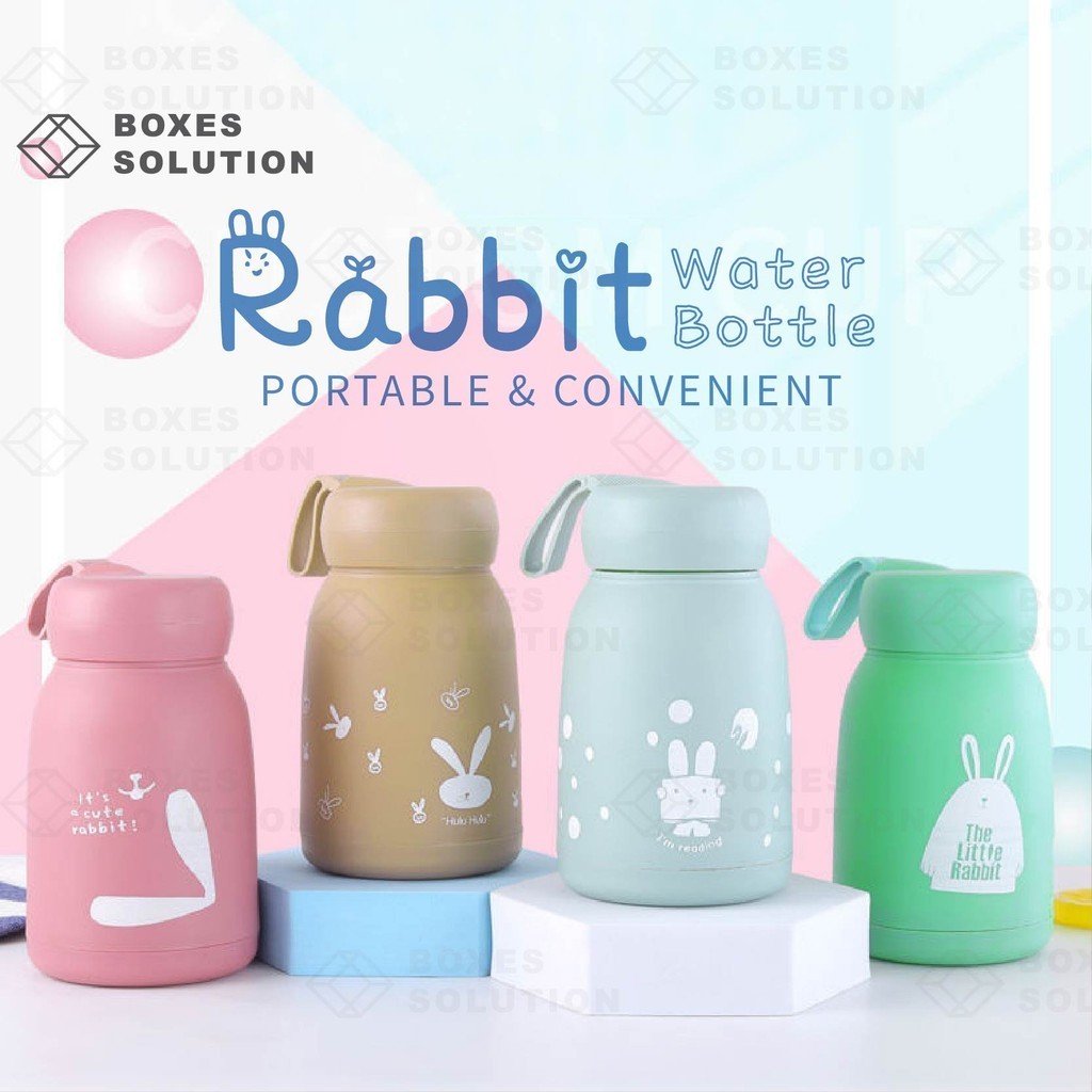 VBS READY STOCK #Rabbit Mini Bottle Cute Fancy Glass Drinking Water ...