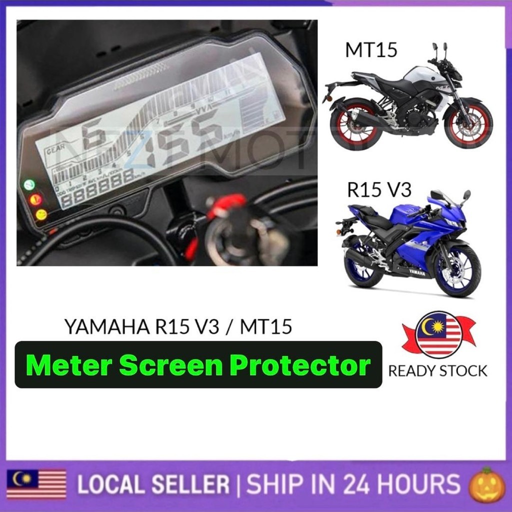 Yamaha R15 V3 / MT15 Meter Screen Protector Anti Scratch TPU MATERIAL ...