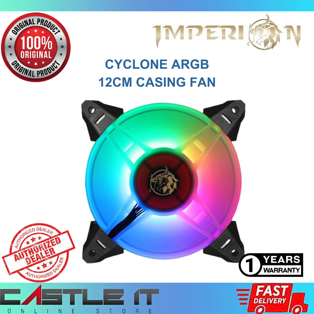 Imperion CYCLONE 12CM Casing Fan RGB ARGB 120MM 120x120x25MM 5V 3PIN ...
