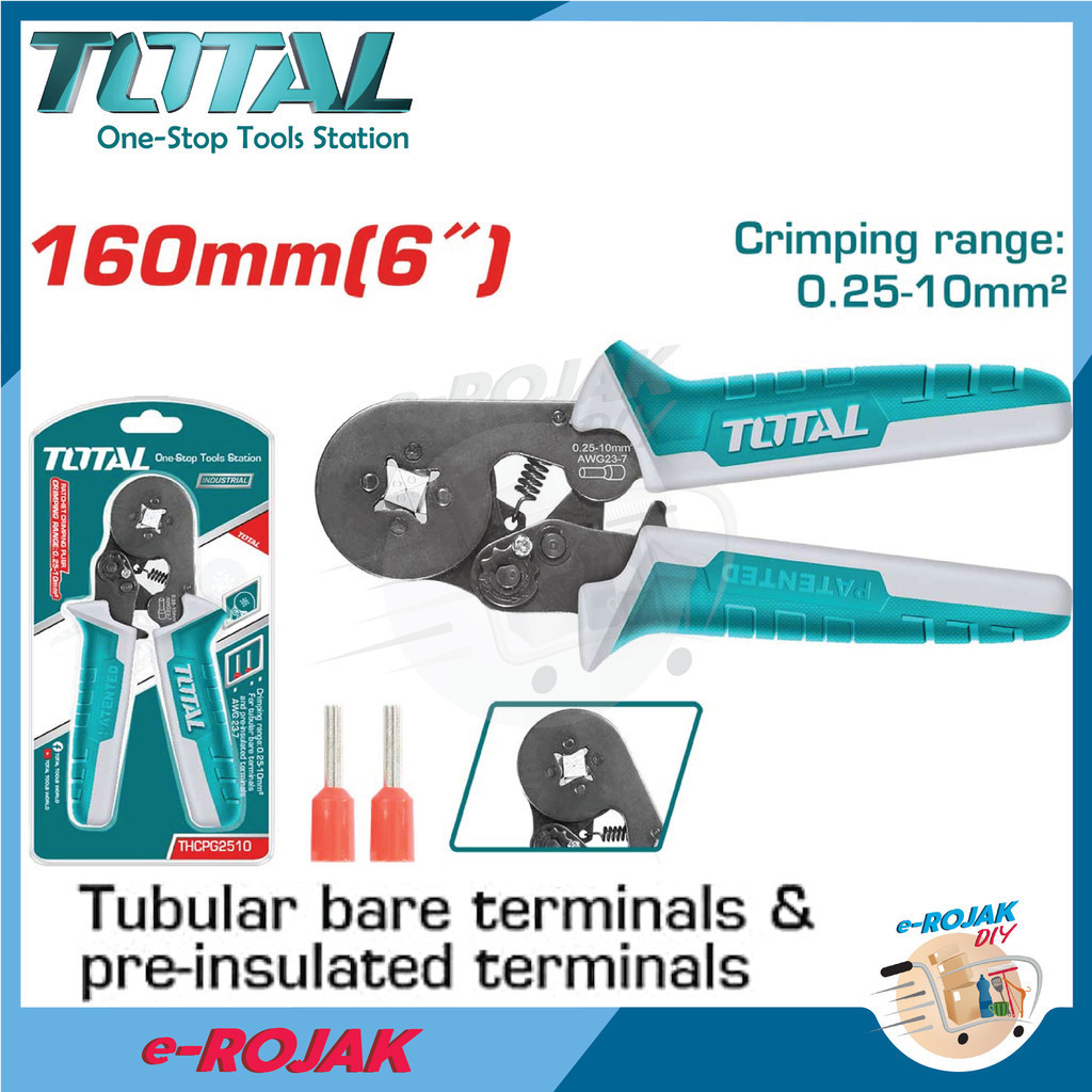 Total Self-adjustable Ratchet Crimper Plier Kit / Terminal Crimping ...