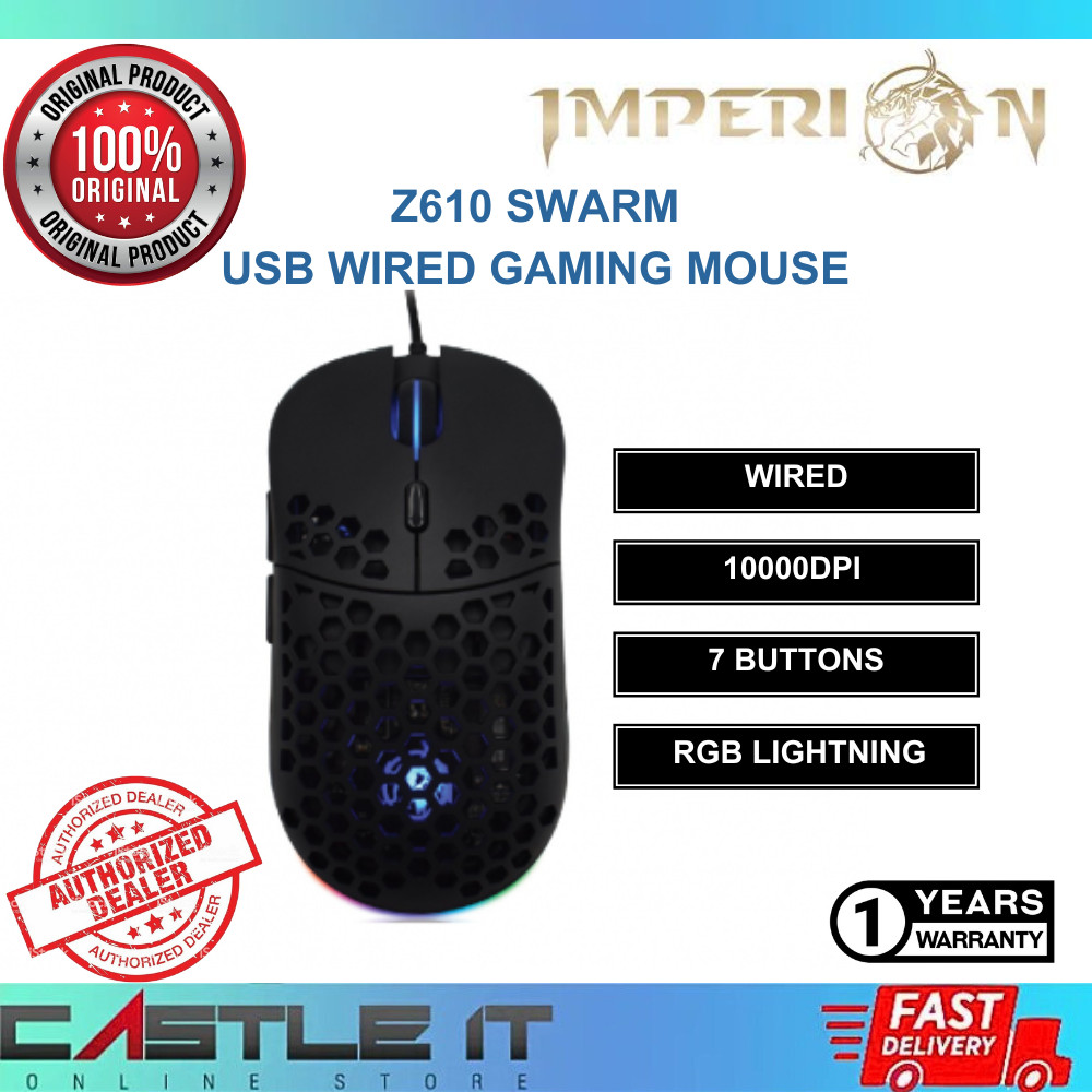 Imperion Z610 SWARM 10000DPI USB Wired Gaming Mouse Mice 16.8millions ...