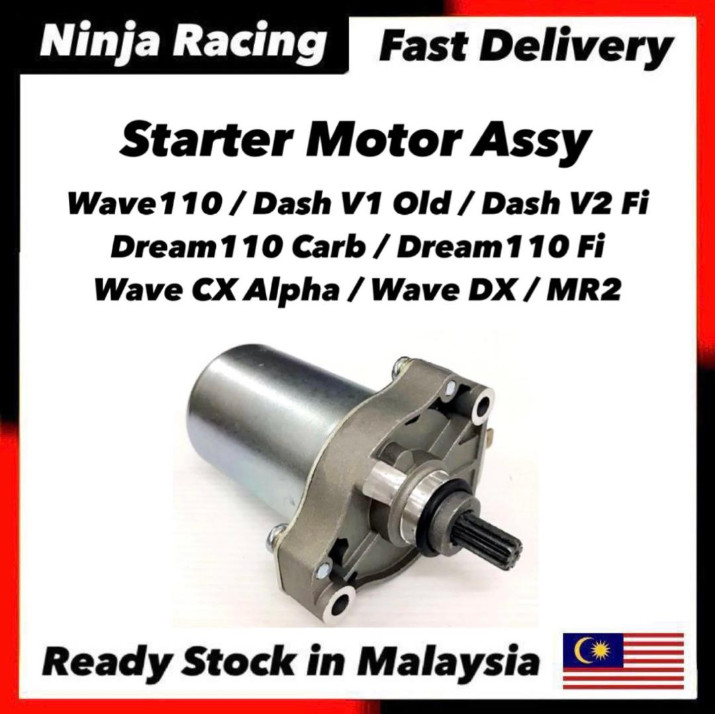 Starter Motor Assy Wave110 Dash V1 Old Dash V2 Fi Dream110 Carb Fi Wave ...