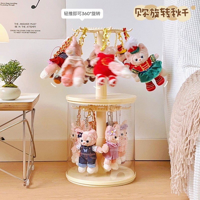 Labubu Box Cartoon Labubu Rotating Box Plush Doll Transparent Dust ...