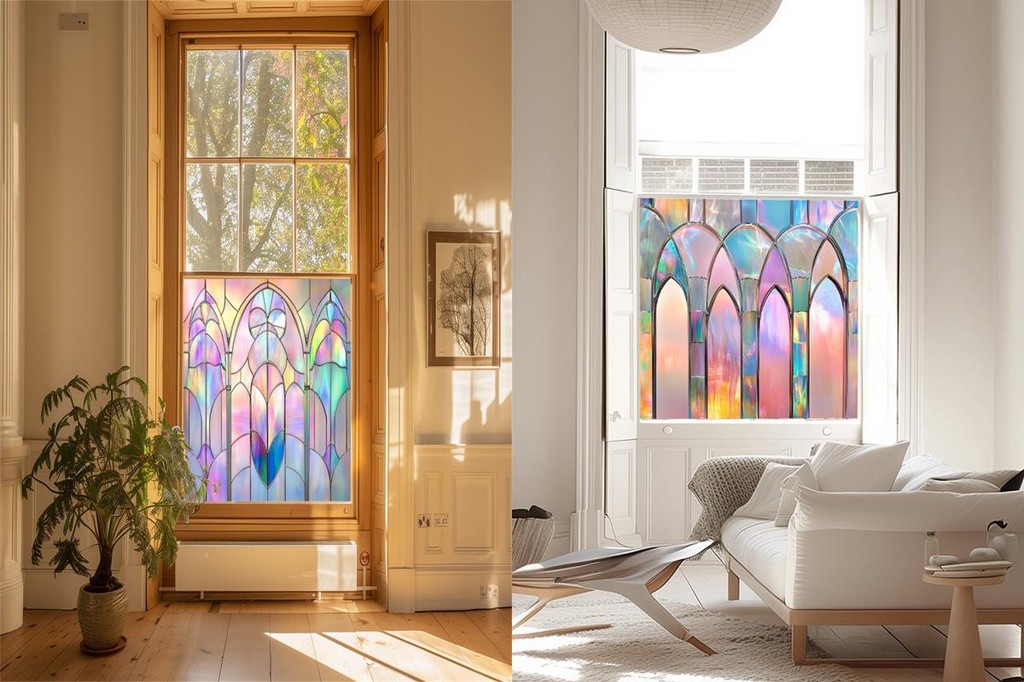 RC~ Removable Window Film Waterproof Window Film Stained Glass Window ...