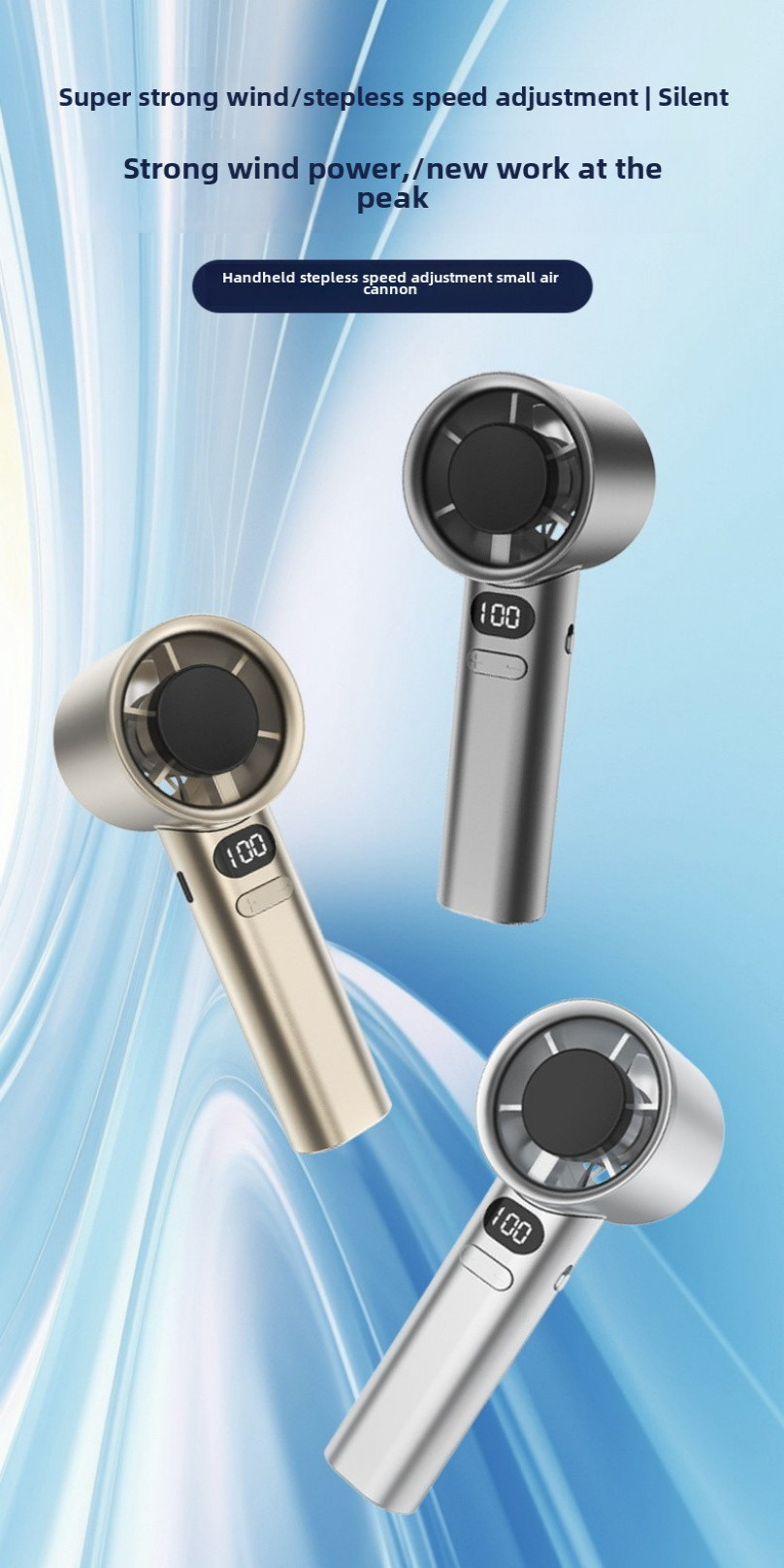 M11 120 Stages of Wind Speed Adjustment Mini handheld fan Portable ...