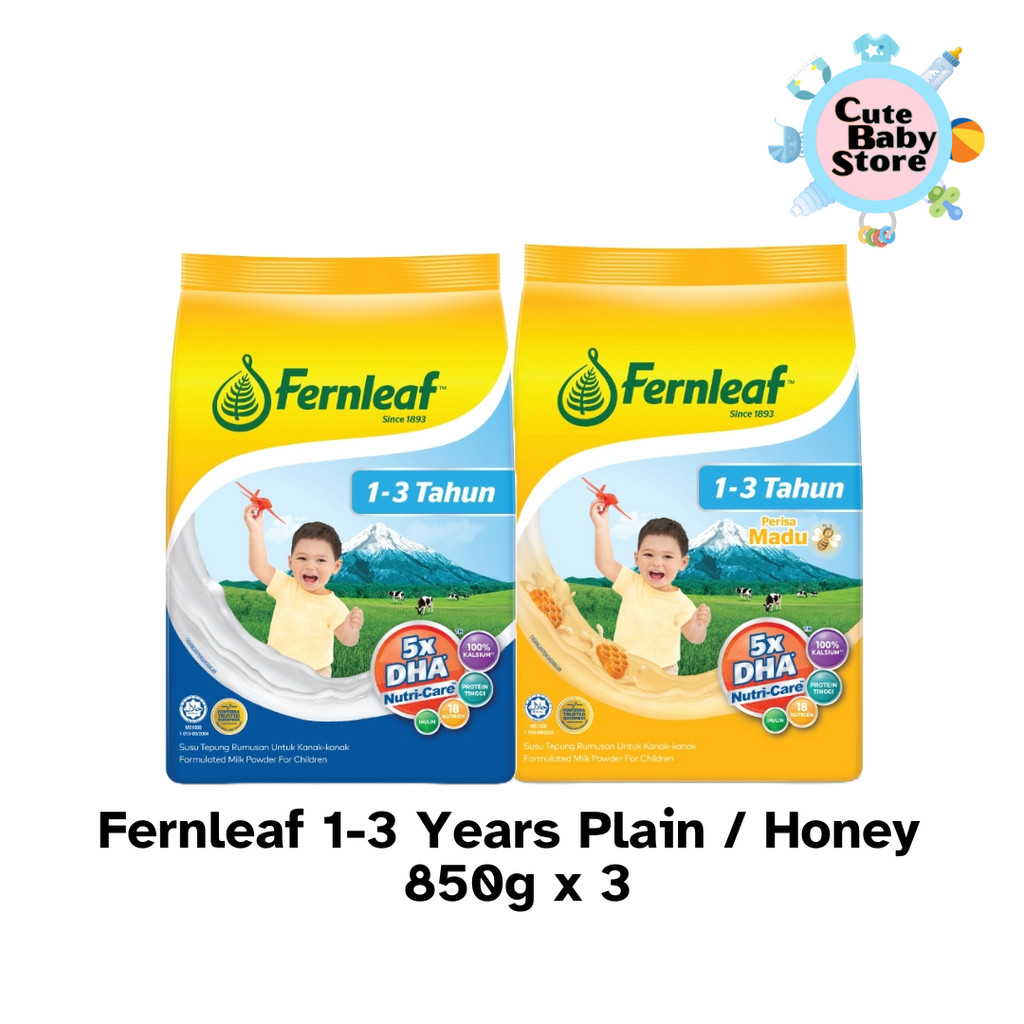 Fernleaf 1 hingga 3 Tahun - Biasa/Madu (850g x 3 Pek)/Fernleaf 1 to 3 ...