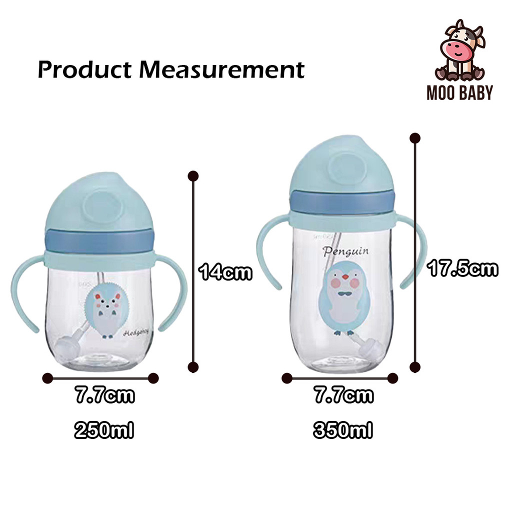Moo Baby Botol Air Baby Bpa Free Botol Air Straw Baby Water Bottle with ...