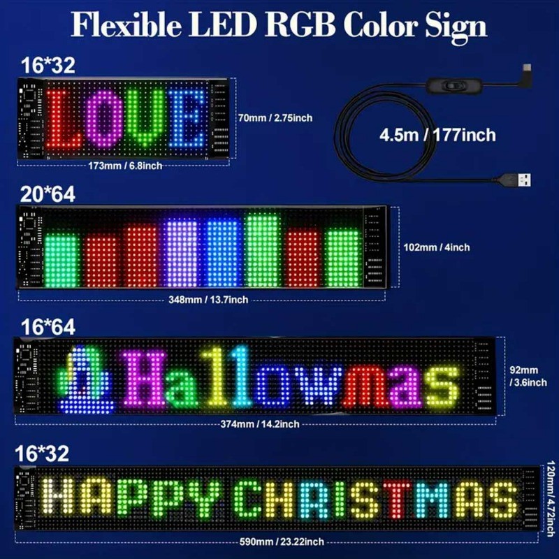 Led Sign Matrix Pixel Panel Scrolling Bright Led Eyes for Truck Signage ...
