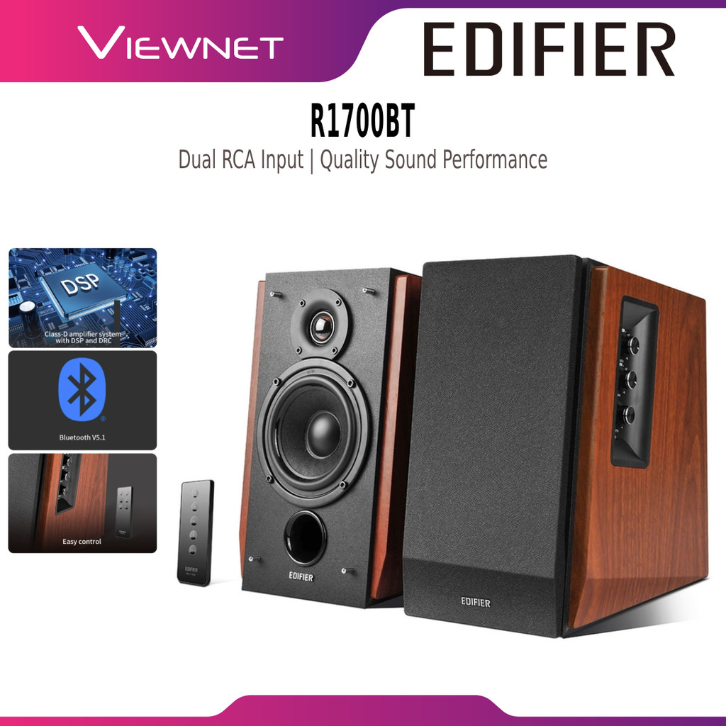 EDIFIER R1700BT 2.0 MULTIFUNCTIONAL BLUETOOTH BOOKSHELF SPEAKER WITH ...