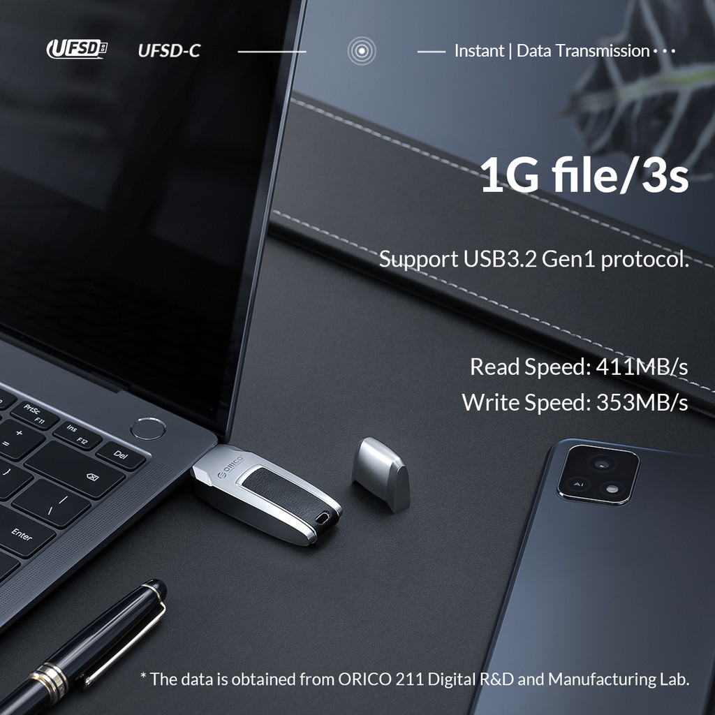 ORICO UFSD USB Flash Drive Original 64GB 128GB 256GB 512GB Type C FlashDrive 405MB/s（ORICO-UFSD ...
