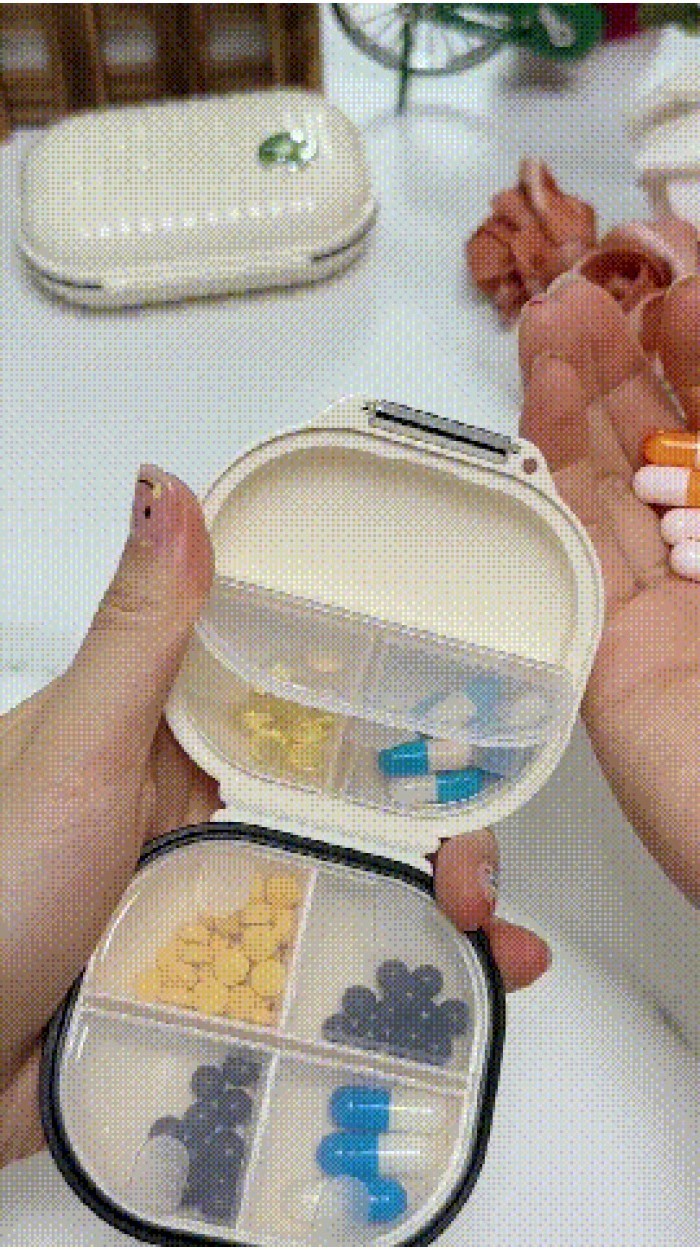 Mini Portable Pill Box Travel For Seven Days Multi Grid Split Package ...