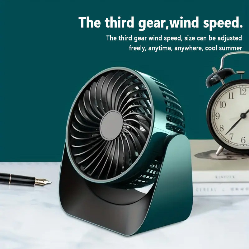 Rechargeable Fan USB 3 Speed Desktop Fan Portable Cooling Table Fan ...