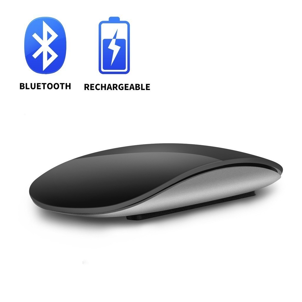 Bluetooth 5.0 Wireless Rechargeable Mouse Silent Multi Touch Mice Ultra ...