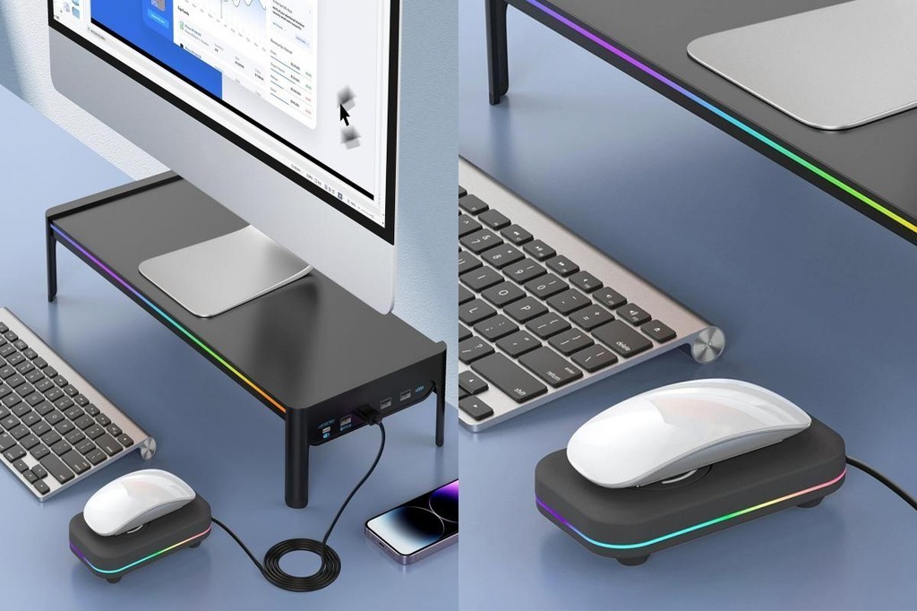 [Ready Stock] Laptop Mouse Mover Computer Mouse Mover Rgb Light Mouse ...