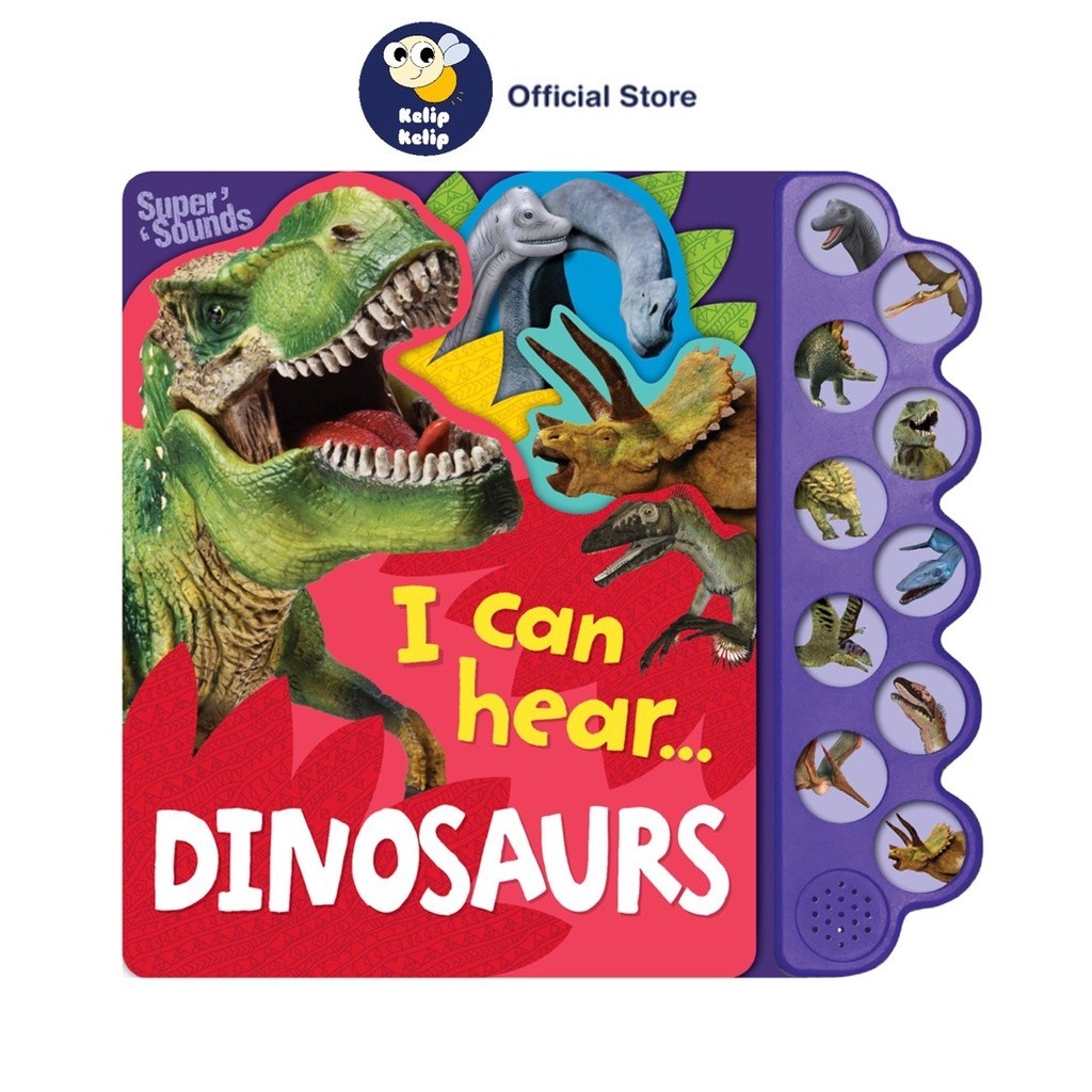 I Can Hear Dinosaurs Sound Board Book With 10 Buttons To Learn All ...