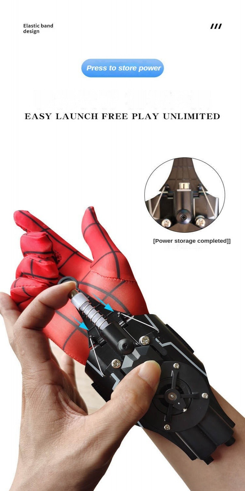 Ship 24H Spiderman Web Shooter Spider-Man Silk Launcher Auto ...