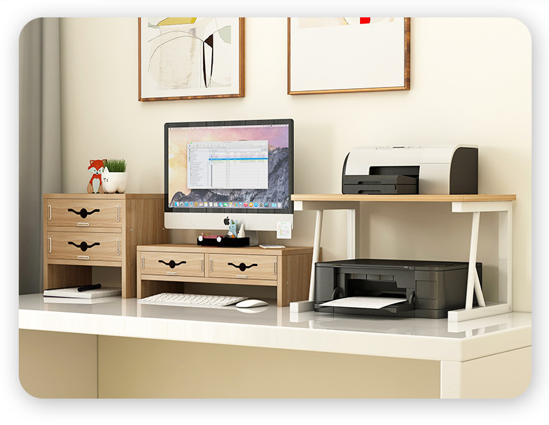 Wooden Office Printer Rack Simple Storage Rack Home Multilayer Copier ...