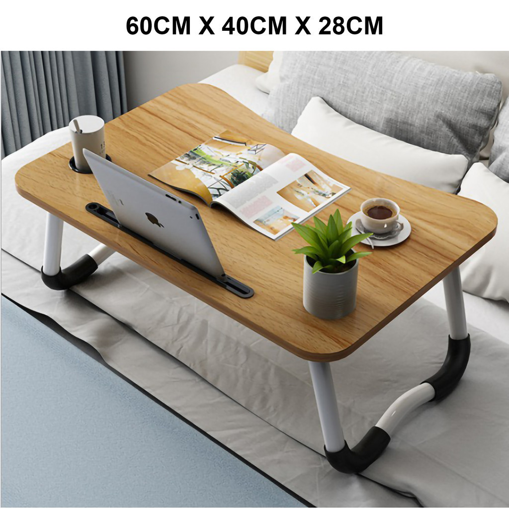 Anti-slip Portable Folding Desk Bed Computer Desk Small Table | Shopee ...