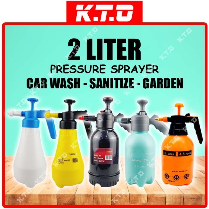 2 Liter Multi-Purpose Pressure Hand Pump Sprayer Gardening Tool Water ...