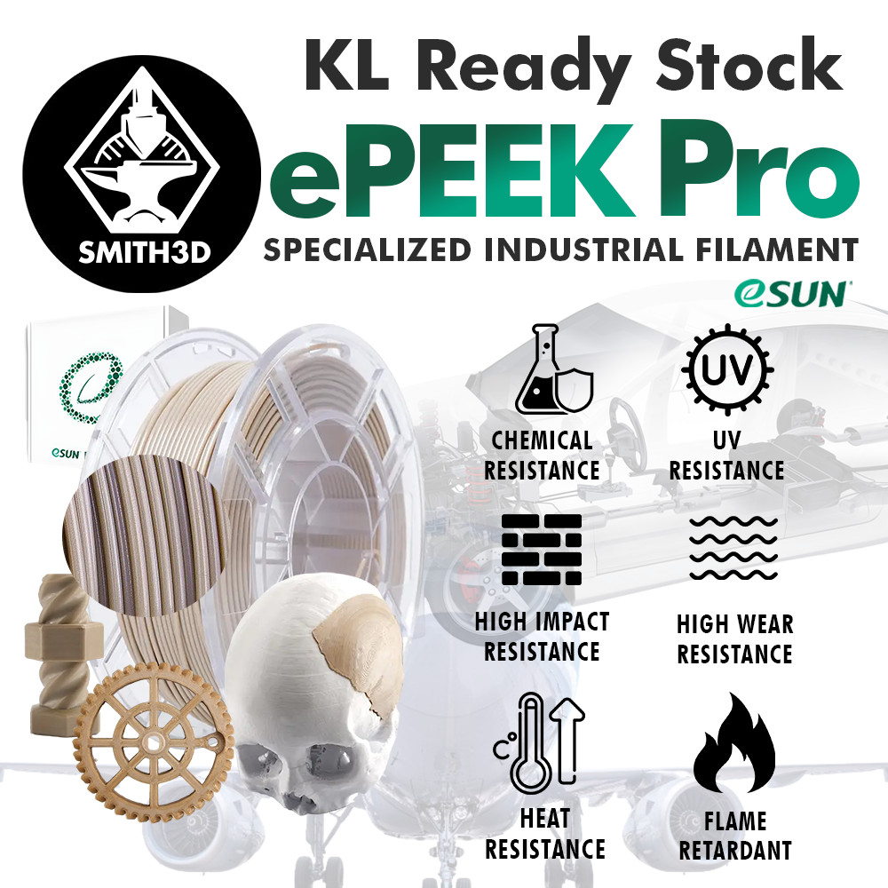 eSun PEEK Natural, PEEK Filament, 1.75mm 0.25kg, Impact Heat Resistant ...