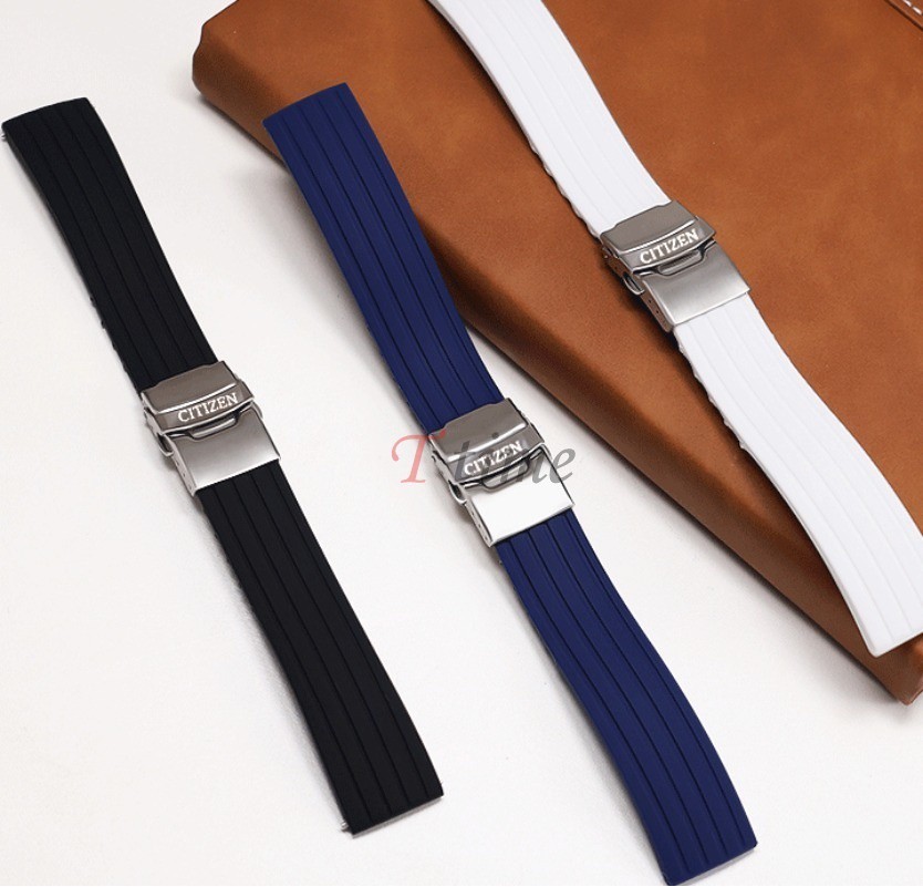 Eco-Drive Rubber Watch Band for CITIZEN Blue Angel 23 Sky Eagle 22mm ...