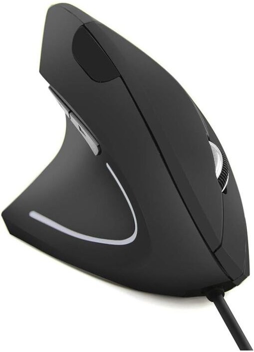 Left Handed Mouse,Ergonomic Vertical USB Wired Mouse 800/1200/1600 DPI ...