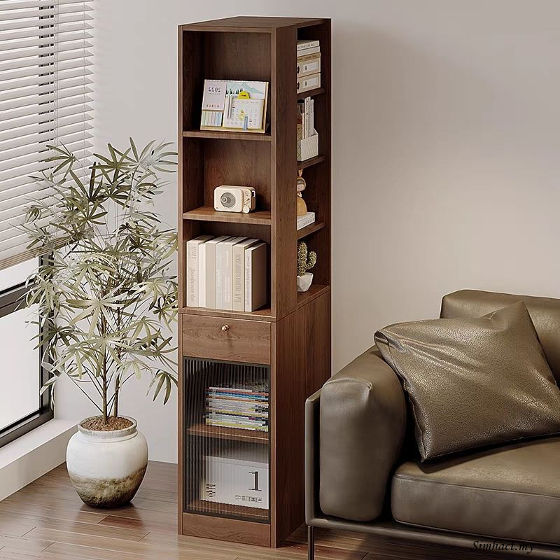 Light Corner Multi Layer Bookcase Solid Wood Simple Restaurant ...