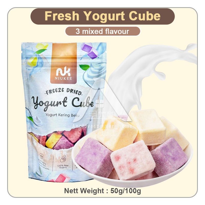 【𝗔𝗦𝗛】🔥Lowest Price Promo 50g| 100g ️Large Cube Freeze Dried Yoghurt ...