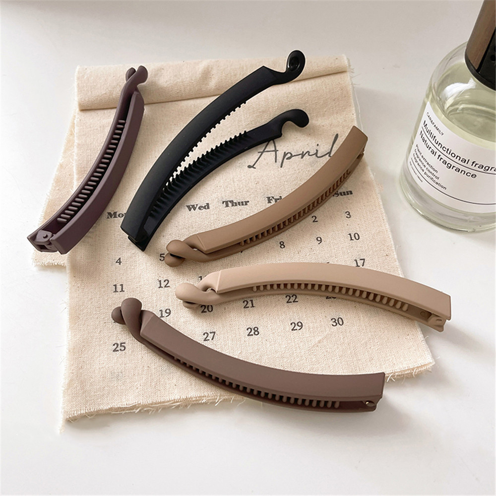 Frosted Banana Clip Vertical Clip High-end Back Head Hair Pinch Women's ...