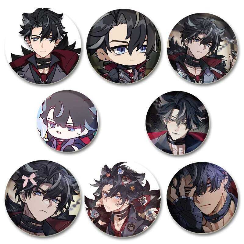 Wriothesley Cartoon Badge Genshin Impact Brooches on Backpack Clothes ...