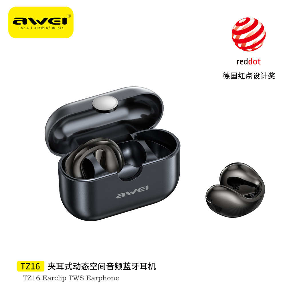 Awei TZ16 Open Design Wireless Earbuds Spatial Audio Bluetooth Earbuds Ear Clip Awei Wireless ...