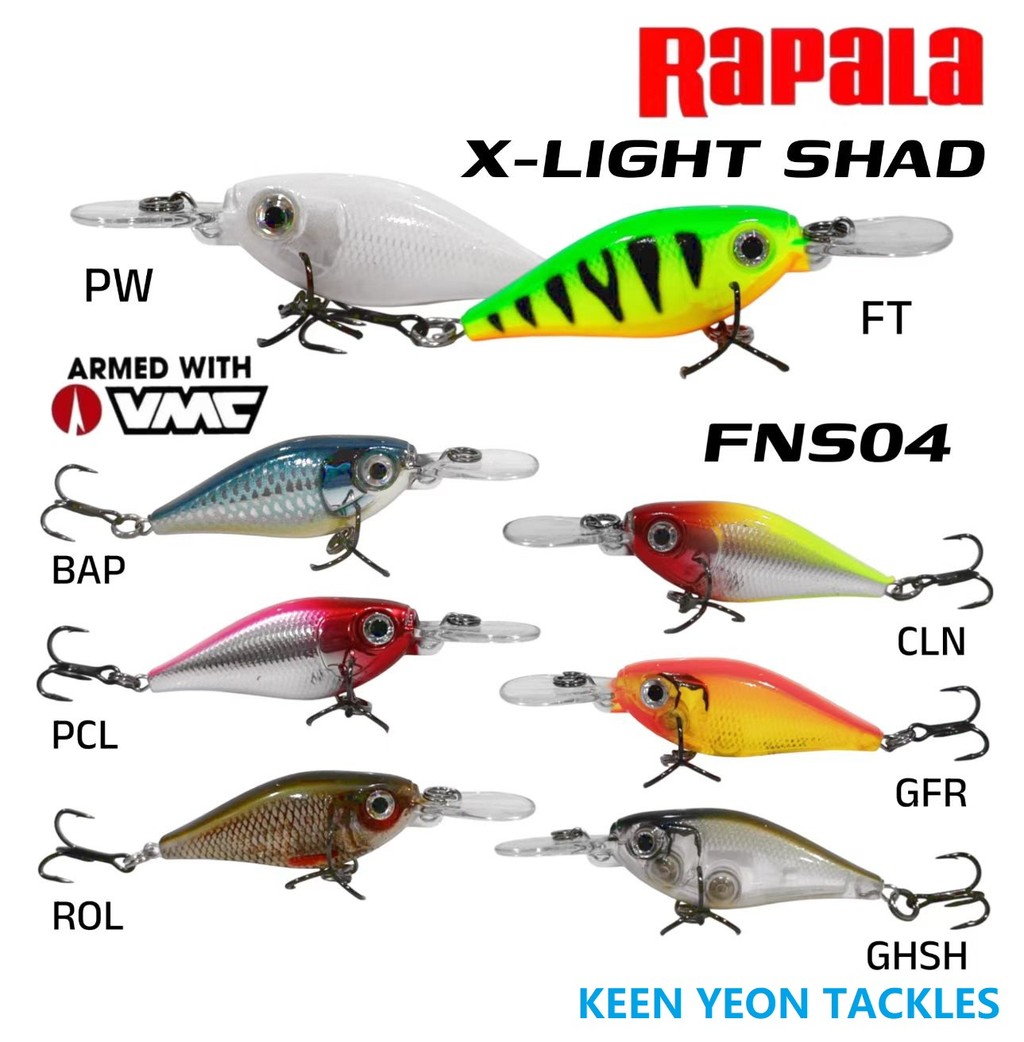 RAPALA X-LIGHT SHAD 04 FISHING LURE FNS04 (4g) | Shopee Malaysia
