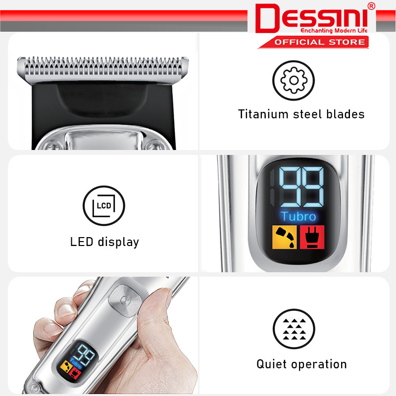 DESSINI ITALY USB Rechargeable Hair Trimmer Clipper Shaver Cutter ...