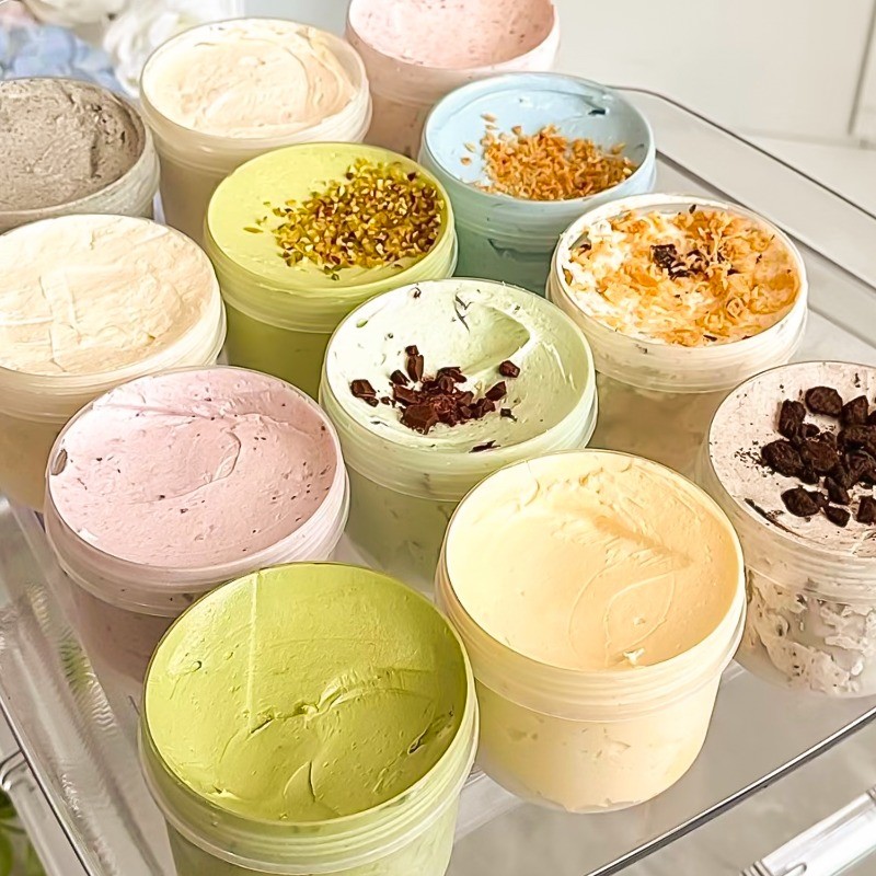 3Pcs Party DIY Food Container High-quality PP Ice Cream Cups with Lid ...