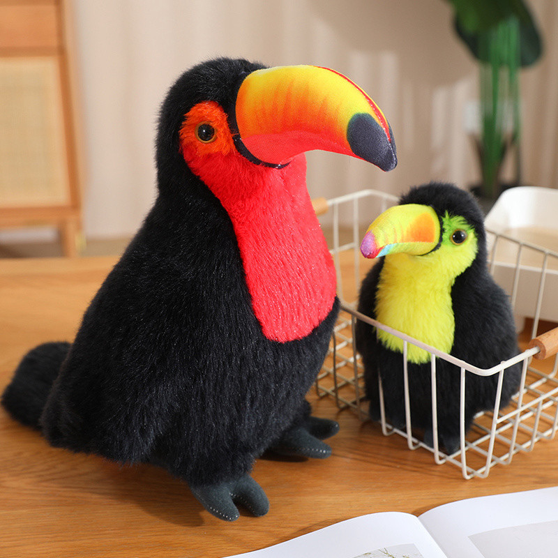 BCT NEW Cute Toucan Simulation Animal Doll Funny Forest Birds ...