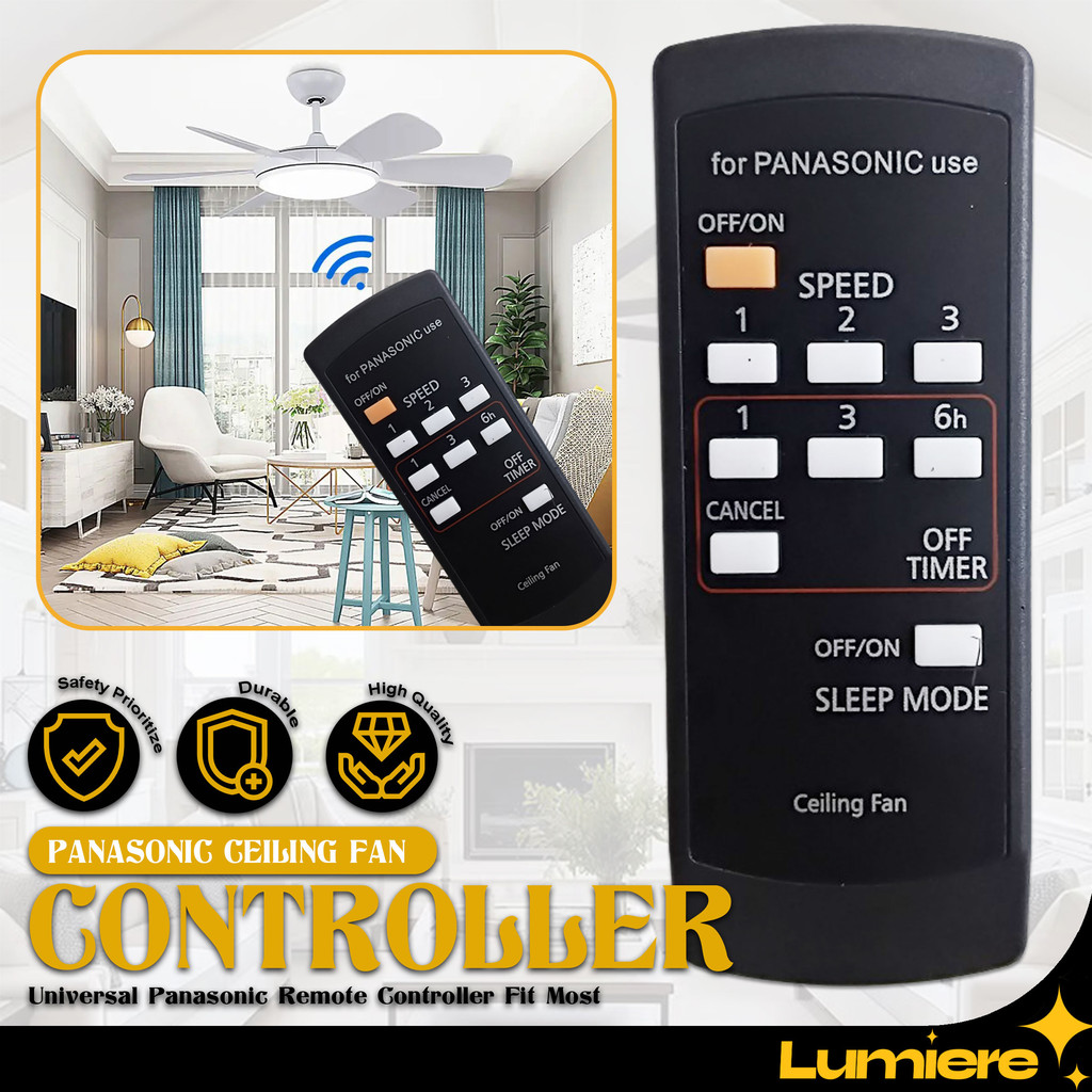 Panasonic Fan Remote Control Fan Universal Ceiling 3 Speed Ceiling Fan ...