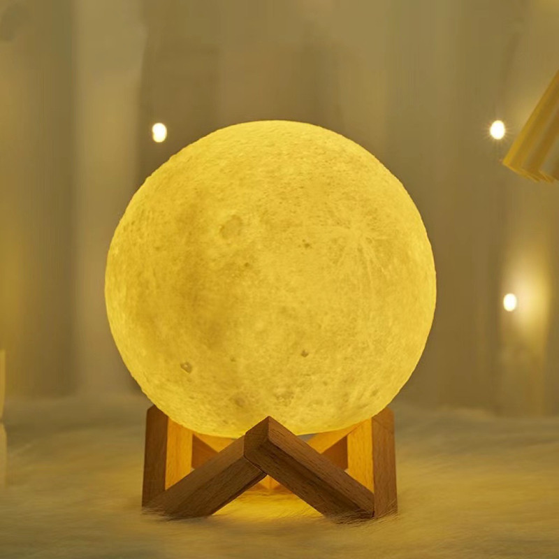 Creative Moon Night Lantern Moon Painted Planet Lantern Bedhead Starry ...