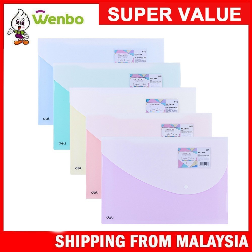 Wenbo Deli 1pcs File Storage Bag Office File School A4 Paper Organizer ...