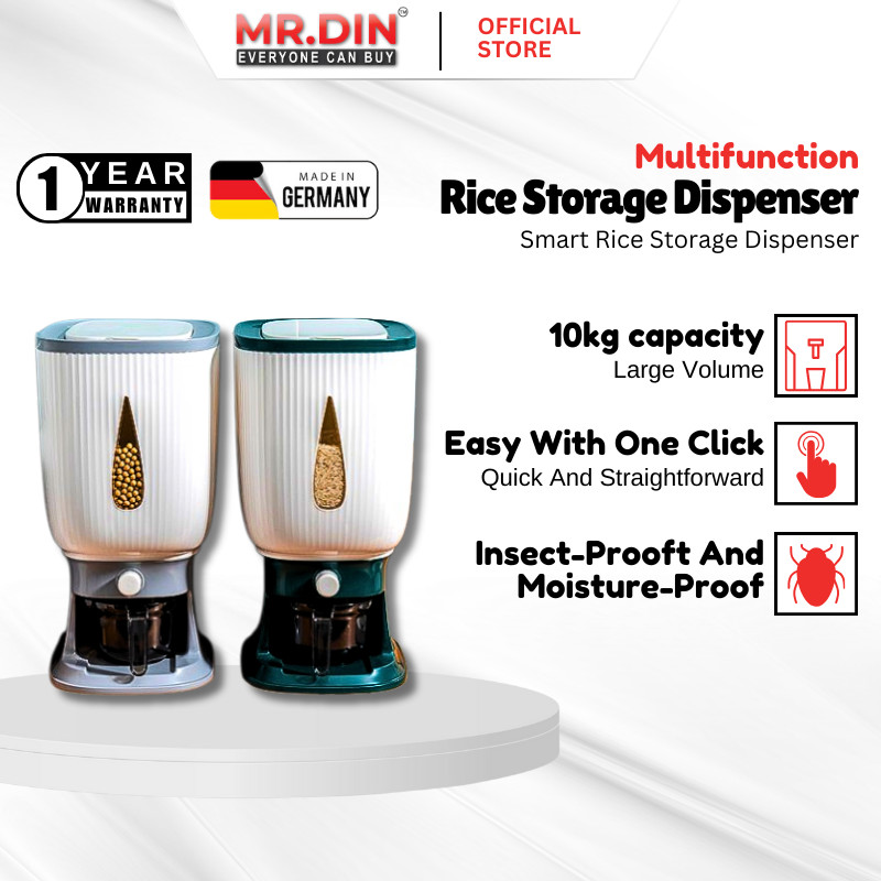 Mrdin 10Kg PREMIUM & GRANDED Automatic Rice Storage Dispenser (10KG ...