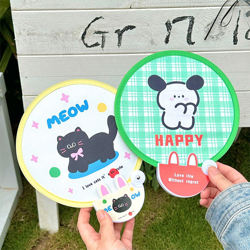 Portable Hand Fan Creative Photo Props Back Reflector Cartoon Capybara ...
