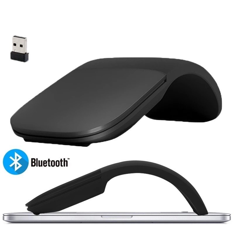Bluetooth 4.0 Folding Wireless Mouse Arc Touch Roller Computer Silent ...
